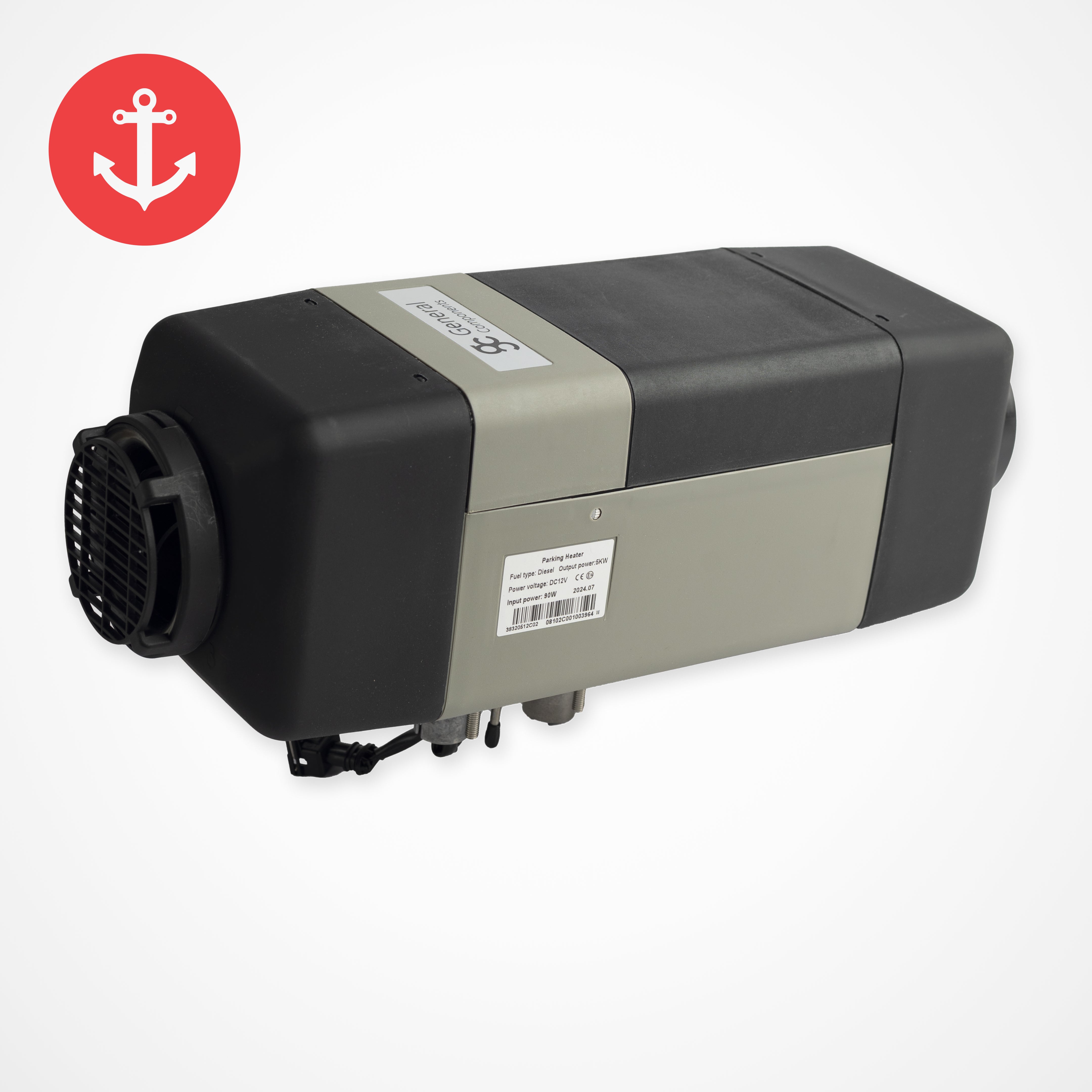 BISON 5000A Marine Heater Kit – General Components